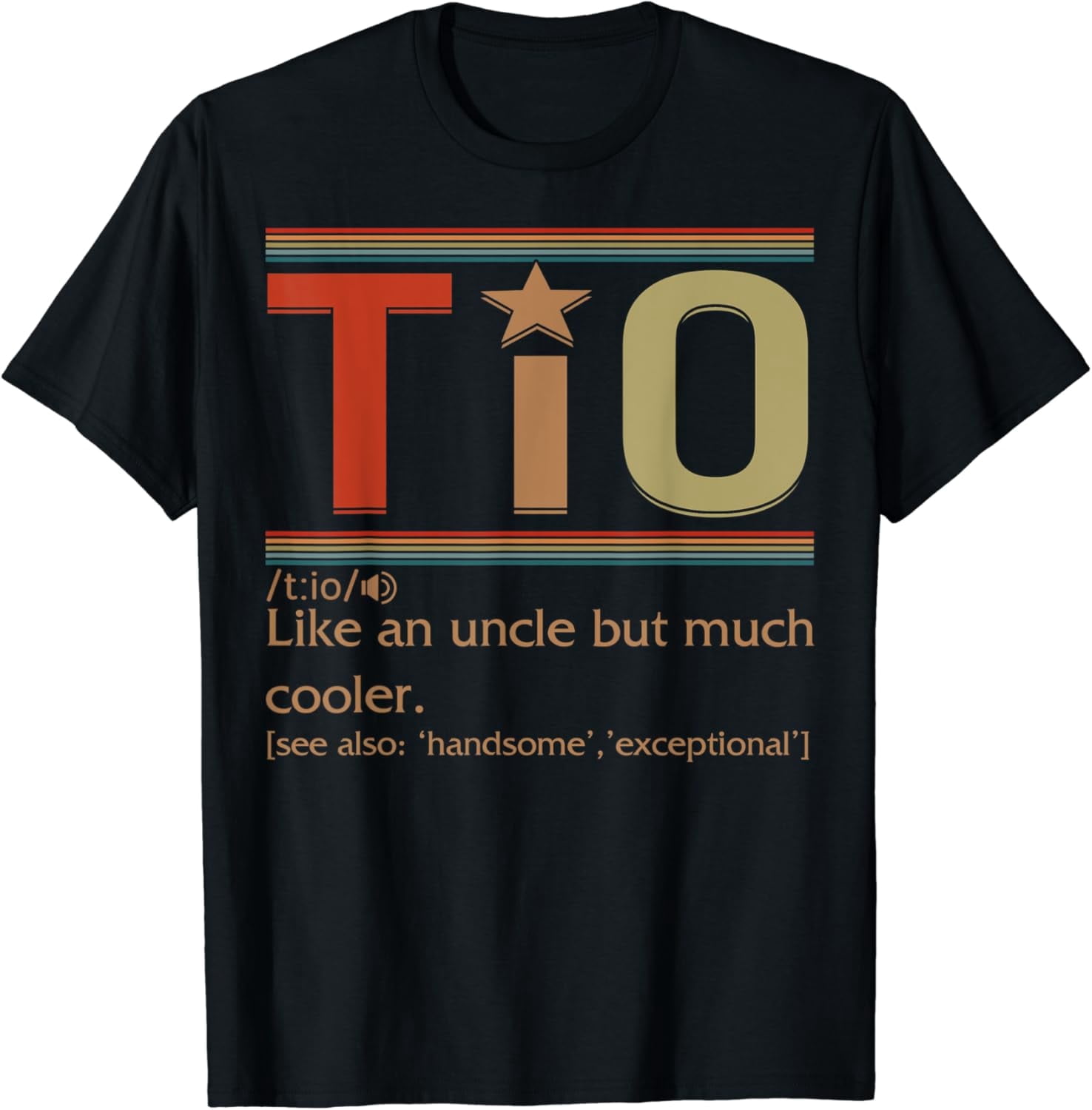 Retro Tio Definition T-Shirt Funny Spanish Uncle Gift for Men Vintage ...