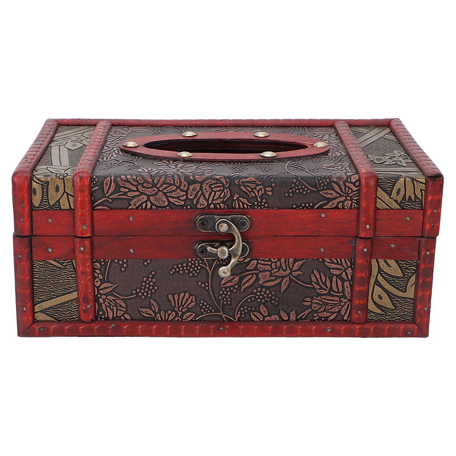 Retro Tissue Box Wooden Vintage Delicate Napkin Storage Box Decoration ...
