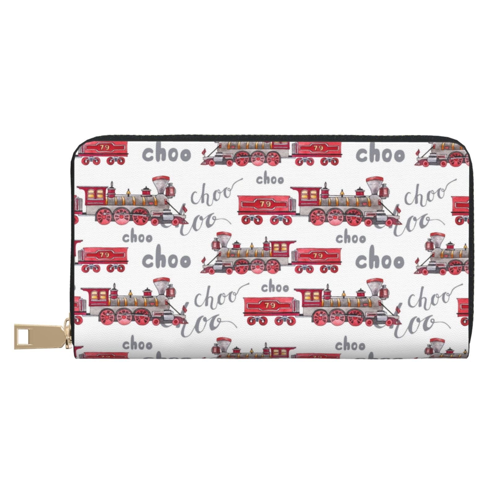 Retro Train Wallet Women, Leather Bifold Multi Card Wallet, Women's ...