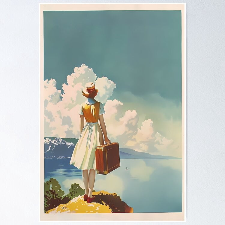 Retro Travel Posters Poster, UNFRAMED-8x12 - Walmart.com