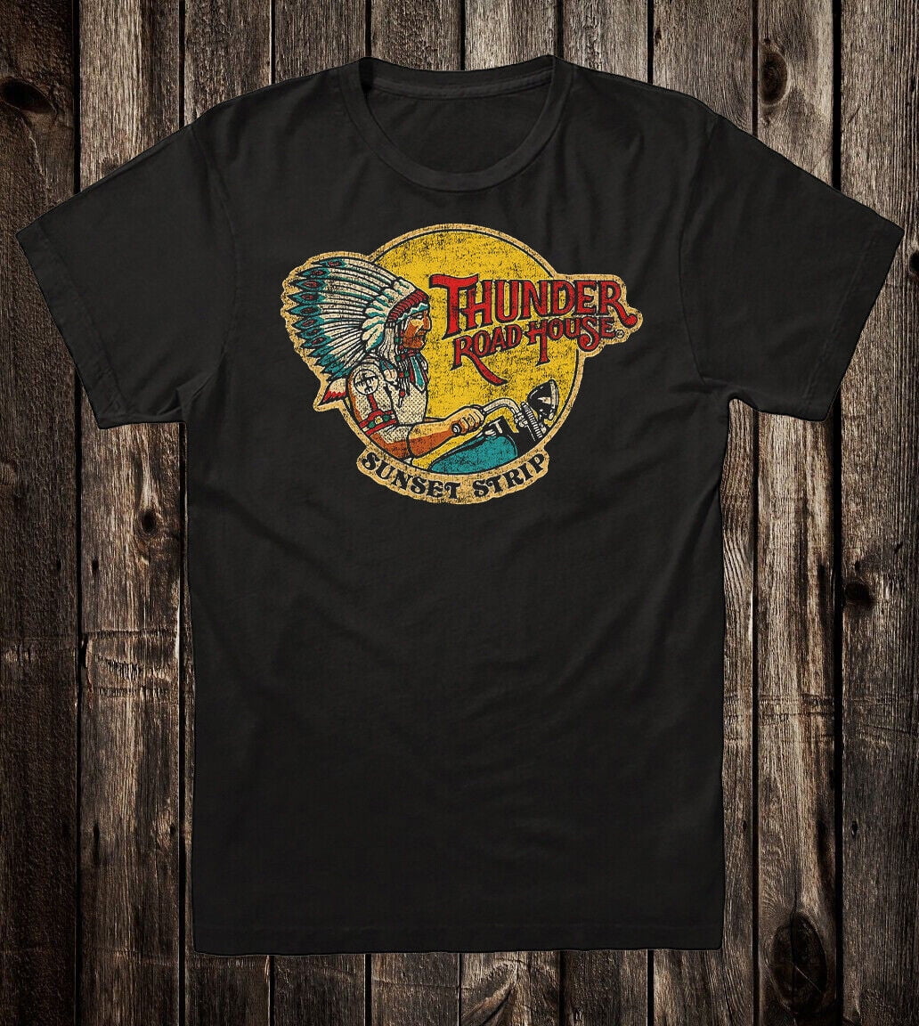 Retro Travel Tee T Shirt Vtg Art Thunder Roadhouse Bar Sunset Strip ...