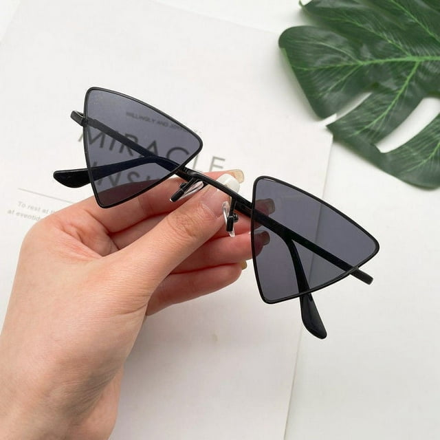 Retro Triangle Sunglasses: Small Frame, Funny, Decorative, Unisex ...