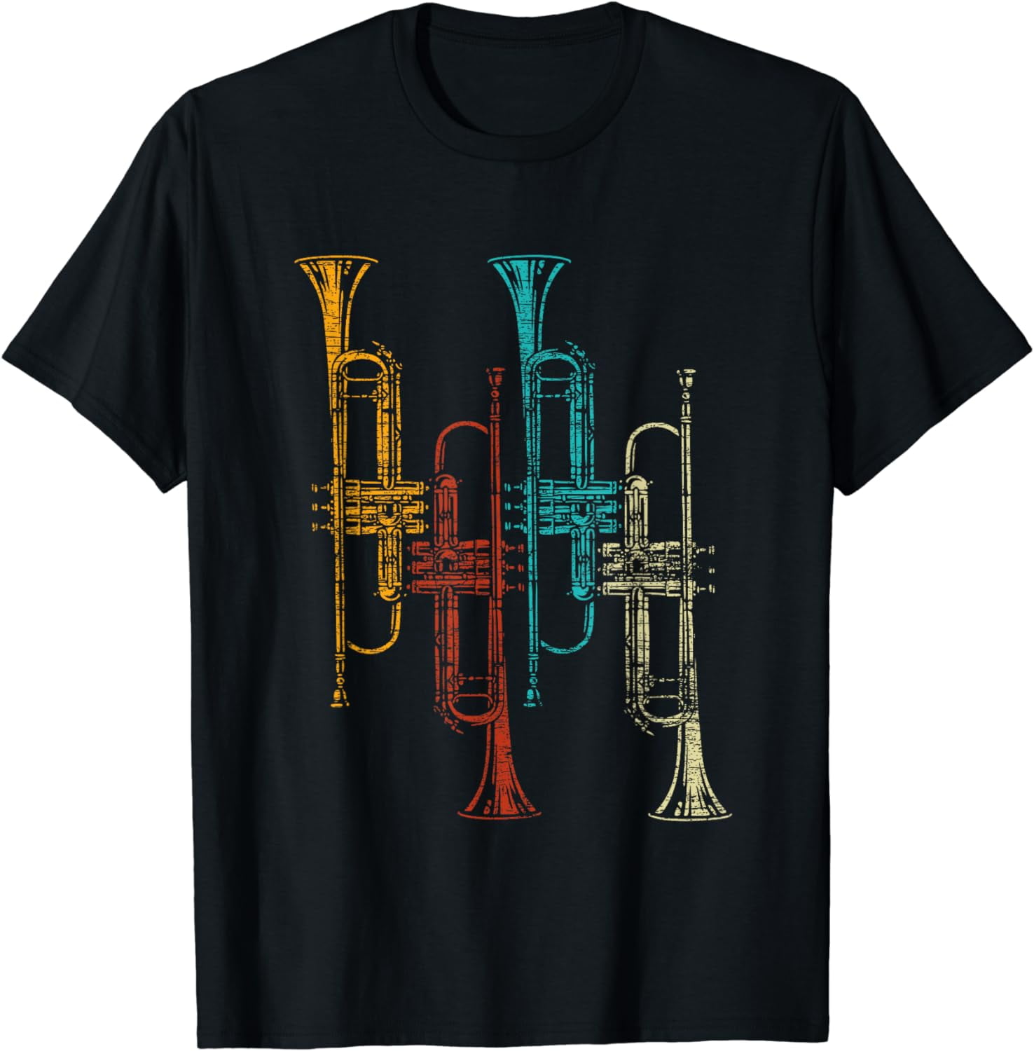 Retro Trumpet T-Shirt - Walmart.com