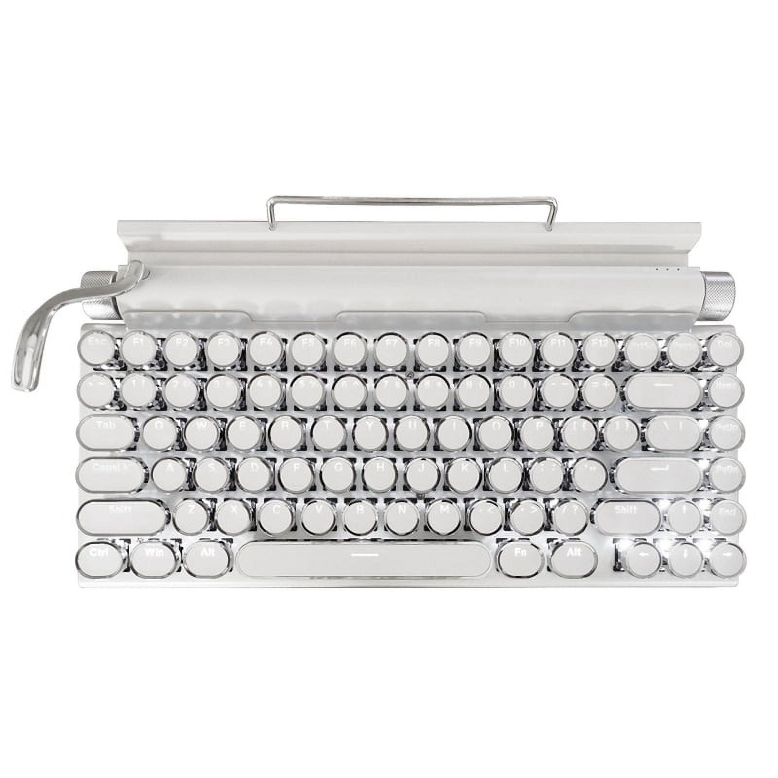 Retro Typewriter Keyboard, 83 Keys Wireless Bluetooth Mechanical ...