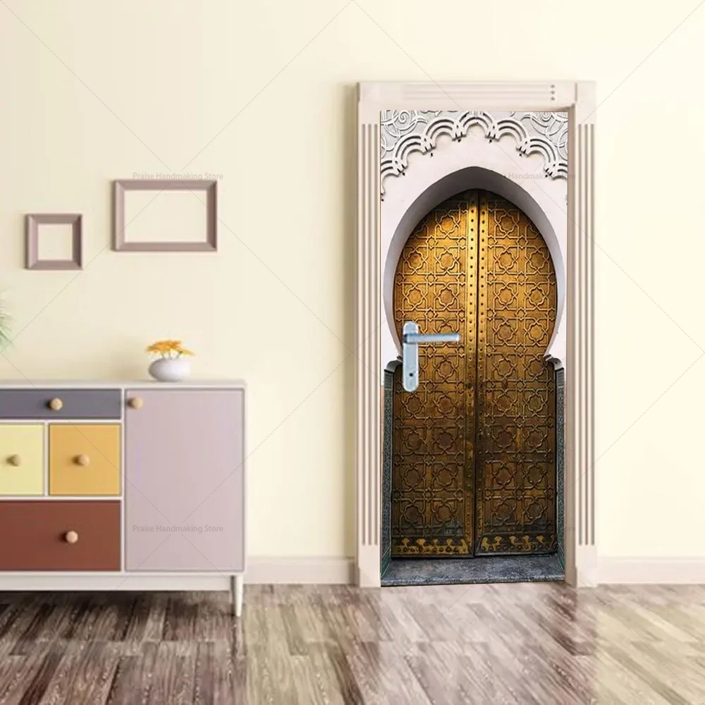 Retro U-shaped Door Stickers for Old House Renovation PVC rative Murals ...