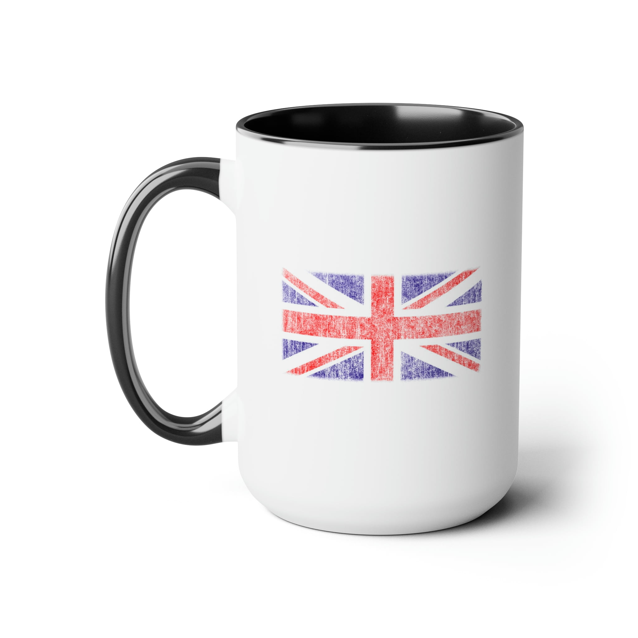 Retro UK Union Jack Flag Two-Tone Coffee Mugs, 15oz - Walmart.com