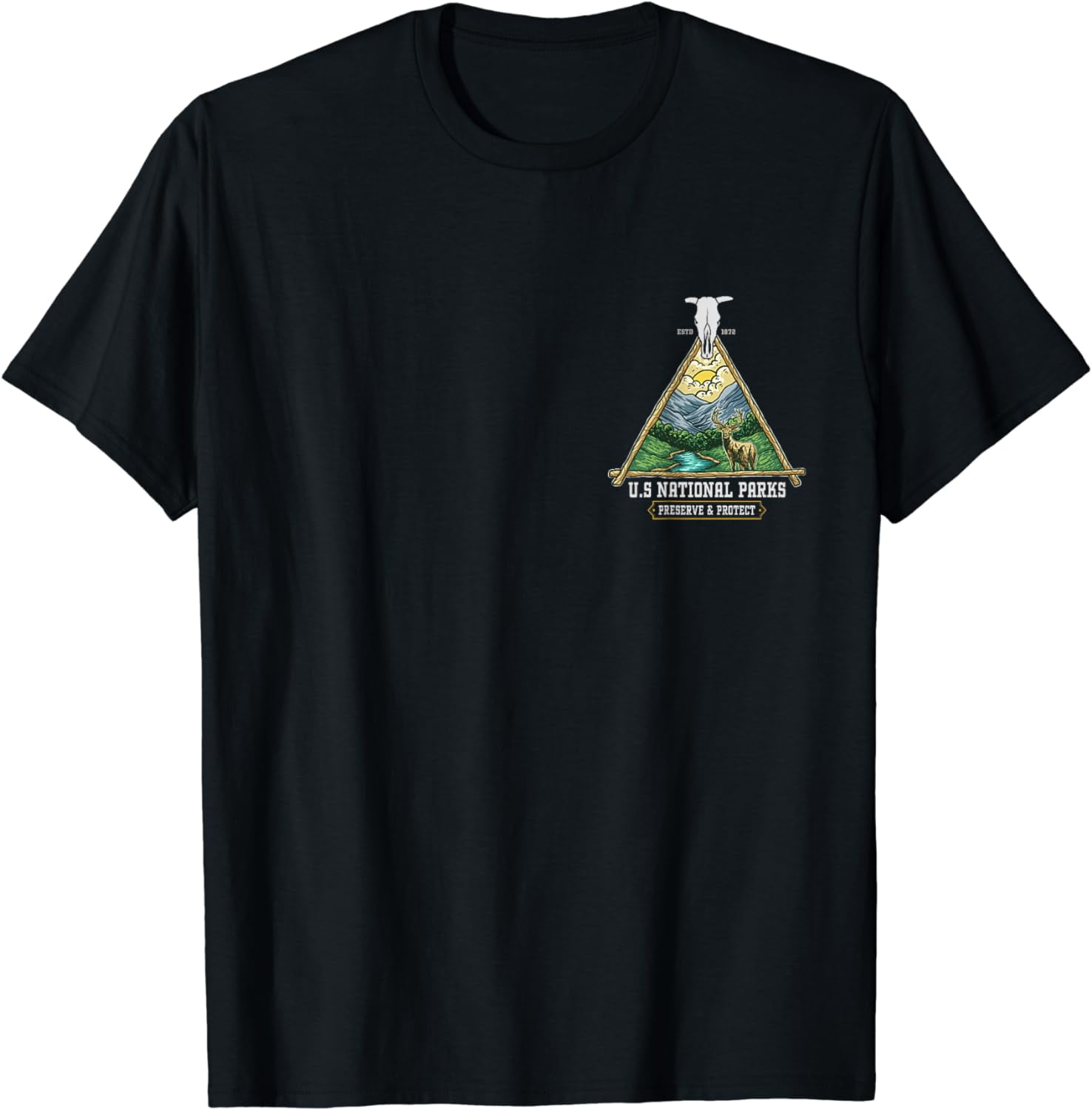 Retro US National Parks Preserve and Protect - Outdoor T-Shirt ...