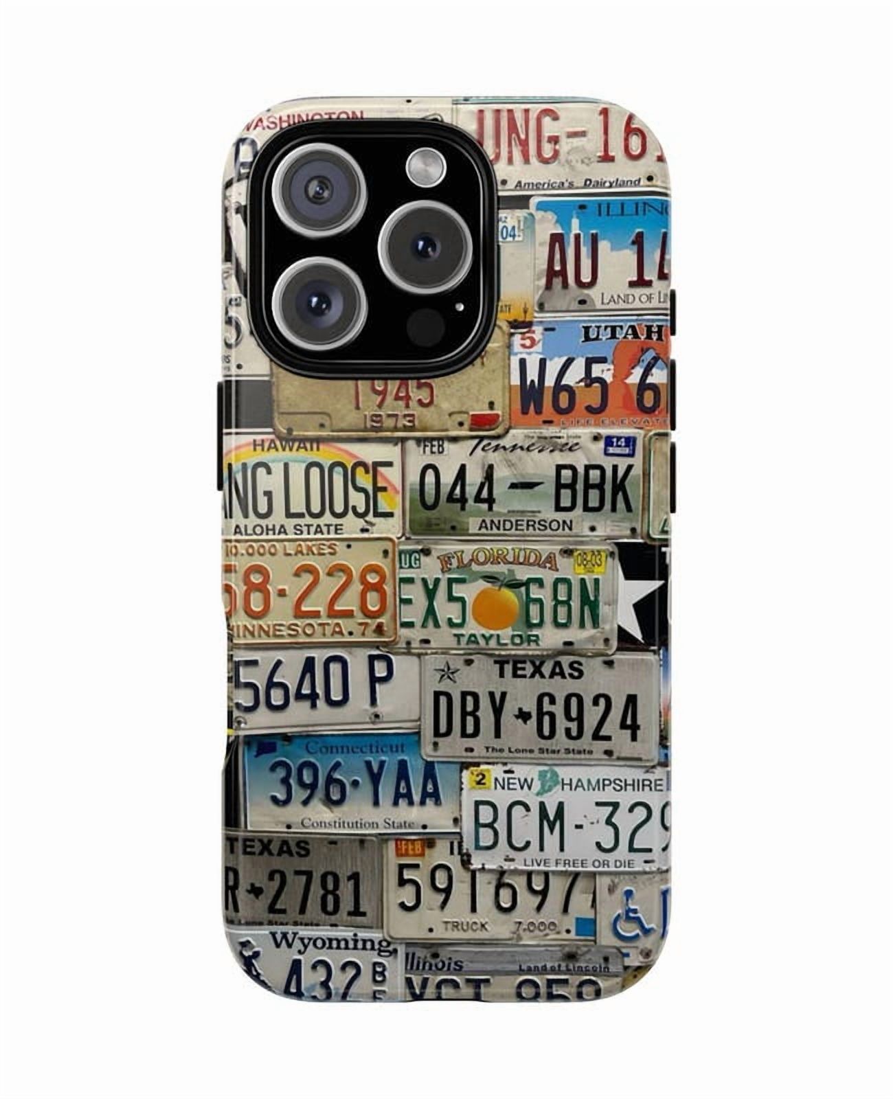 Retro USA License Plate Vintage Car Themed Graphic Phone Case for ...
