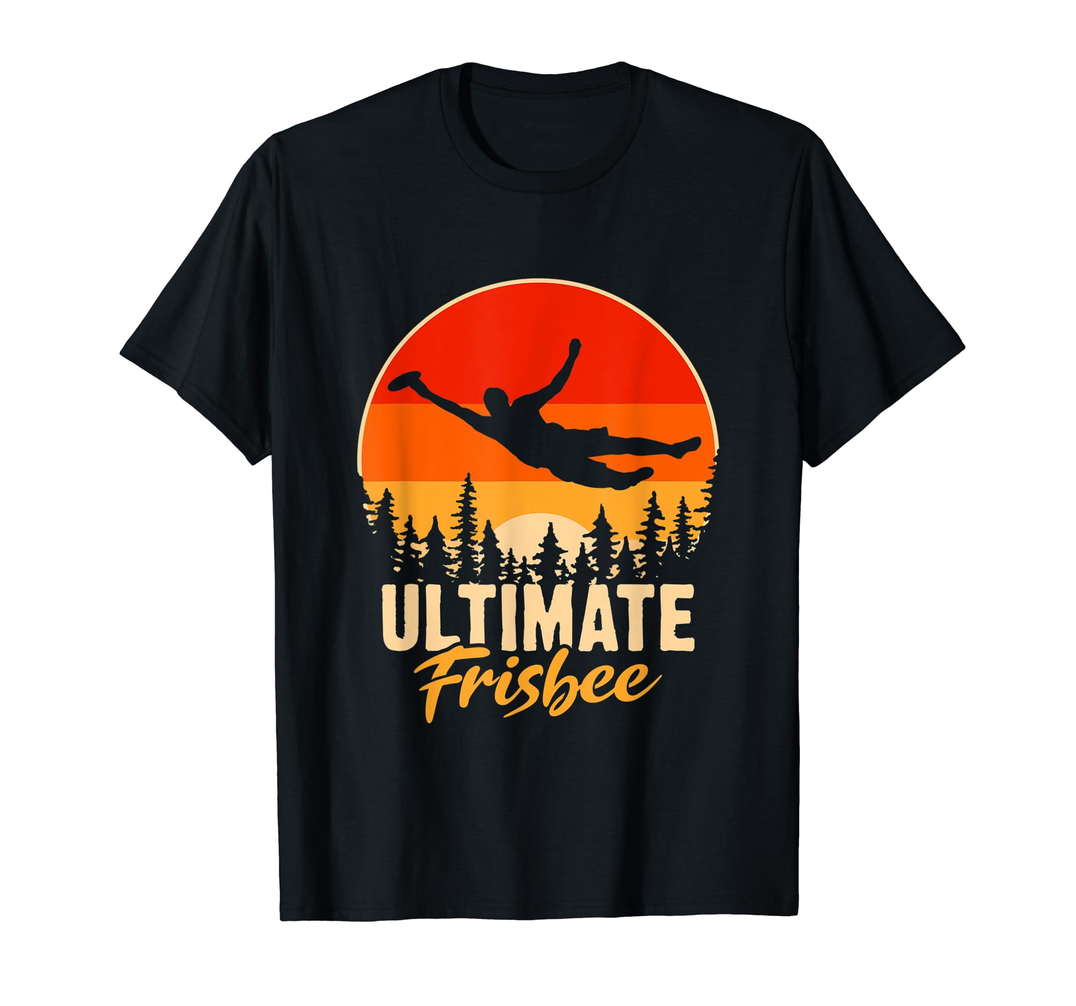 Retro Ultimate Frisbee Player Men Women Vintage Flying Disc T-Shirt ...