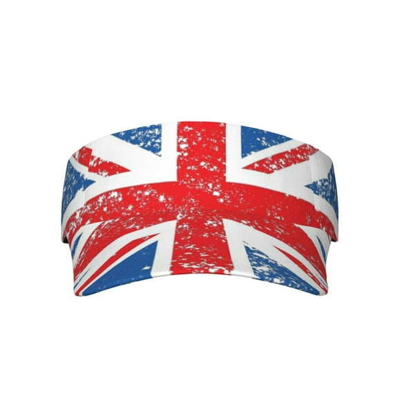 Retro Union-Jack Flag Sports Sun Visor Hats Adjustable Sun Visor Caps ...