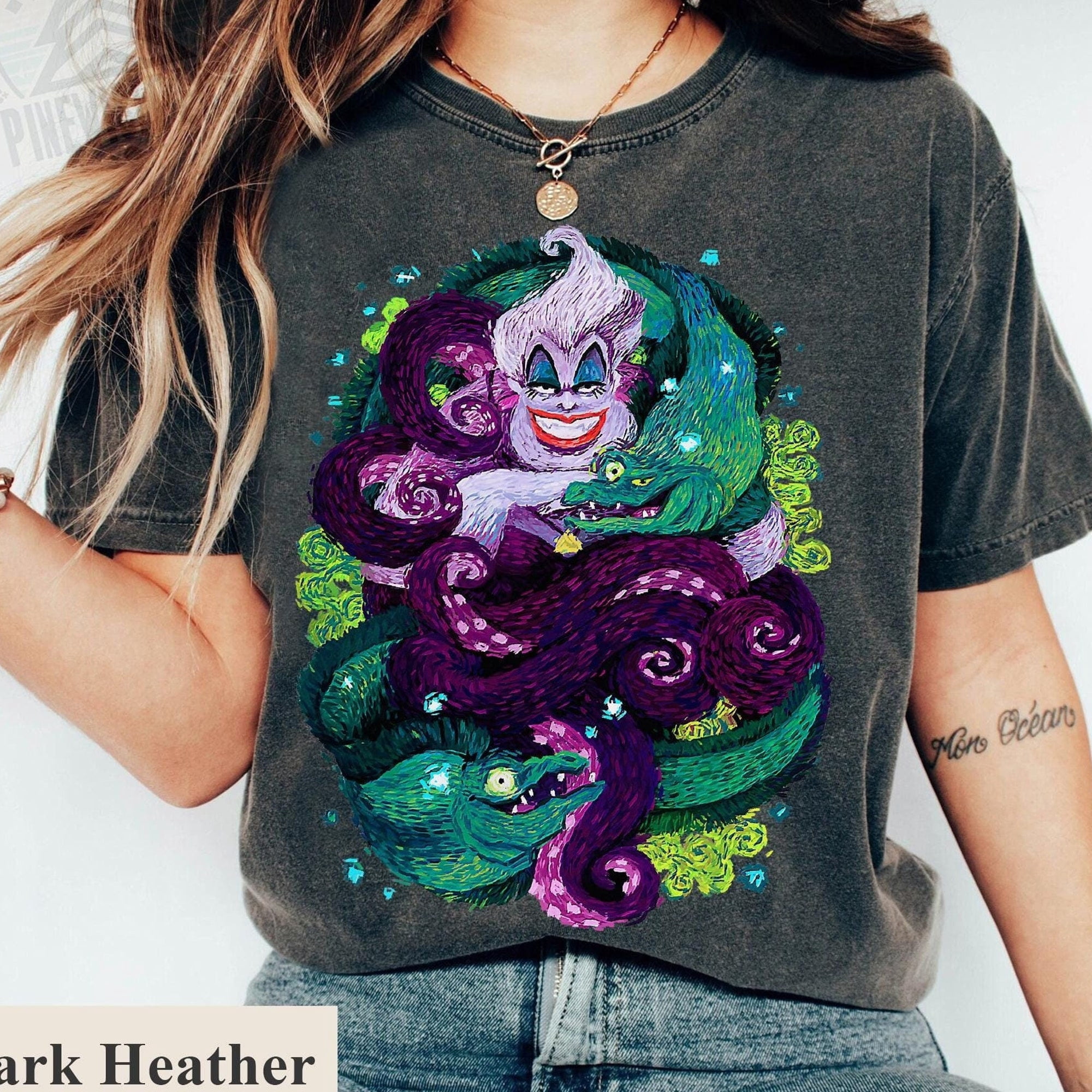 Retro Ursula Disney Villains Sea Witch Painting Shirt The Little ...
