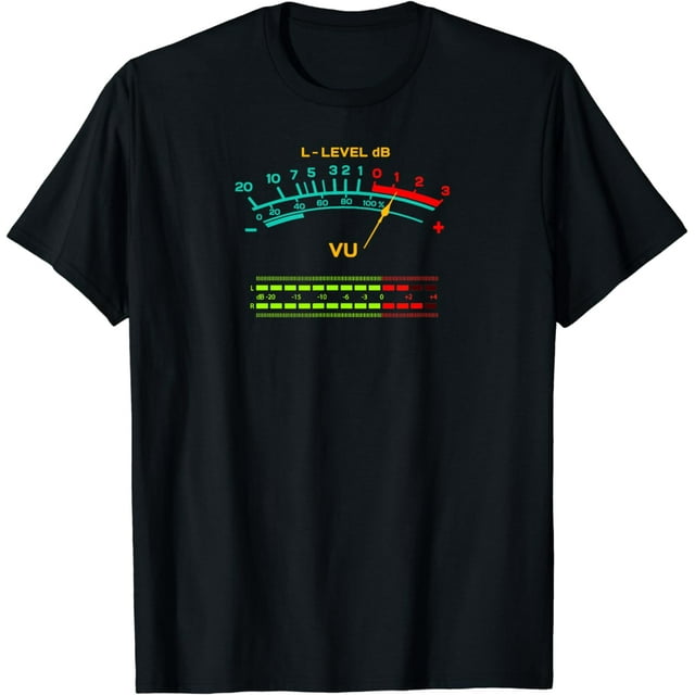 Retro VU Meter Vintage Hi-Fi Audio Stereo Music Sound T-Shirt - Walmart.com