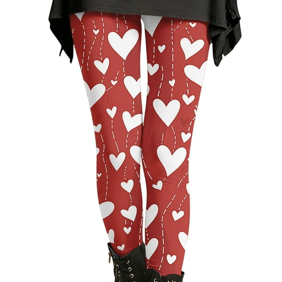 Retro Valentine’s Ugly Cute Women Leggings - High Waist Printed Milk ...