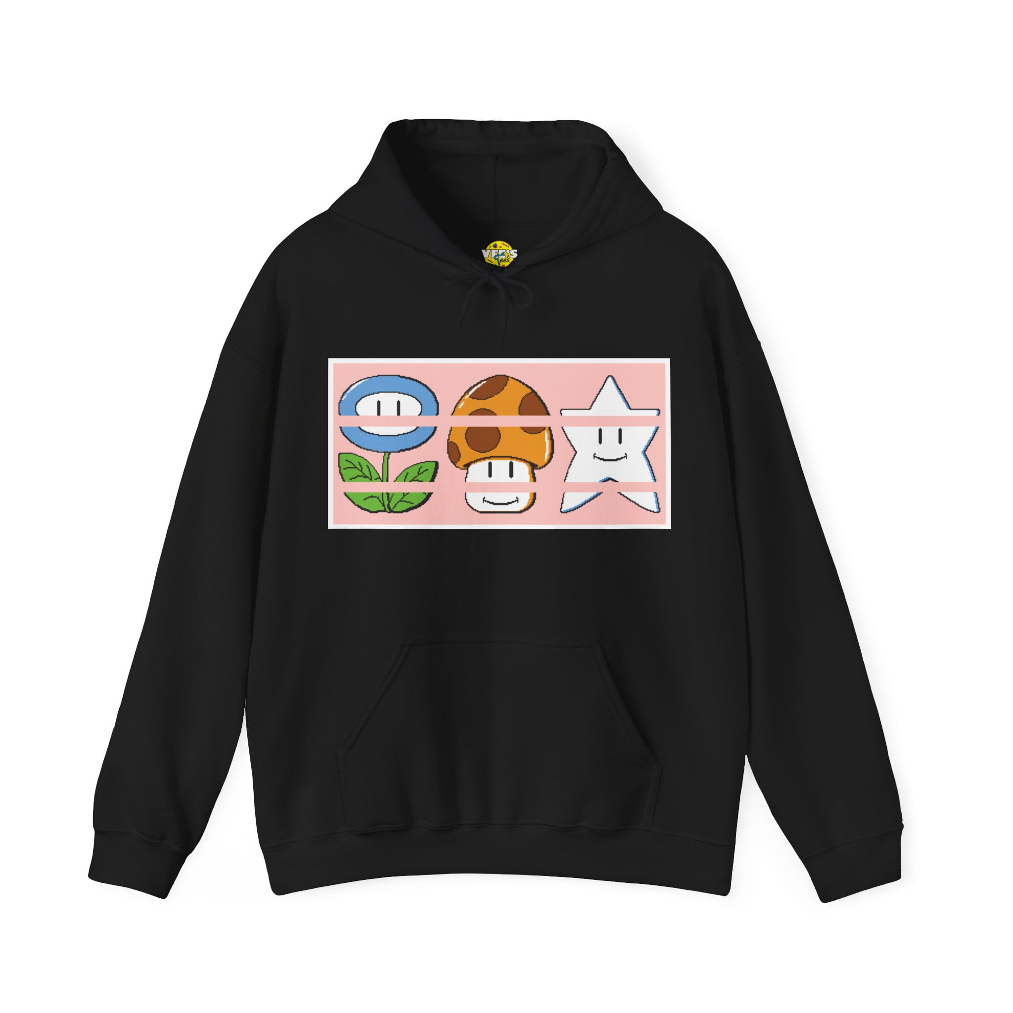 Retro Video Game Mini Game Match Hoodie - Pixelated Mushroom, Star ... Retro Video Game Mini Game Match Hoodie - Pixelated Mushroom, Star ...