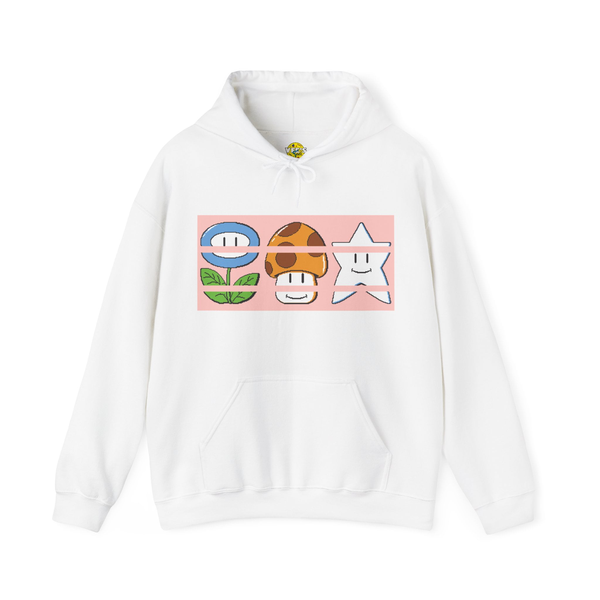 Retro Video Game Mini Game Match Hoodie - Pixelated Mushroom, Star ... Retro Video Game Mini Game Match Hoodie - Pixelated Mushroom, Star ...