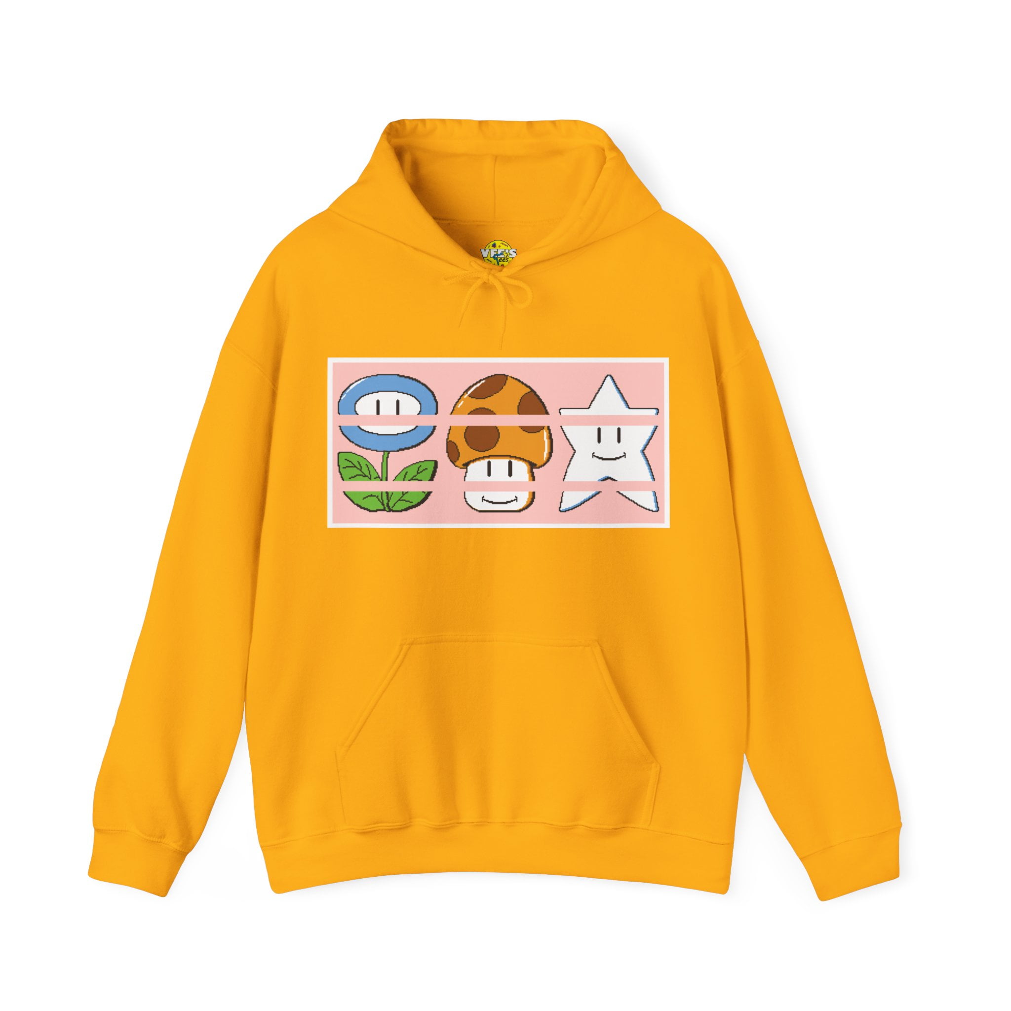 Retro Video Game Mini Game Match Hoodie - Pixelated Mushroom, Star ... Retro Video Game Mini Game Match Hoodie - Pixelated Mushroom, Star ...