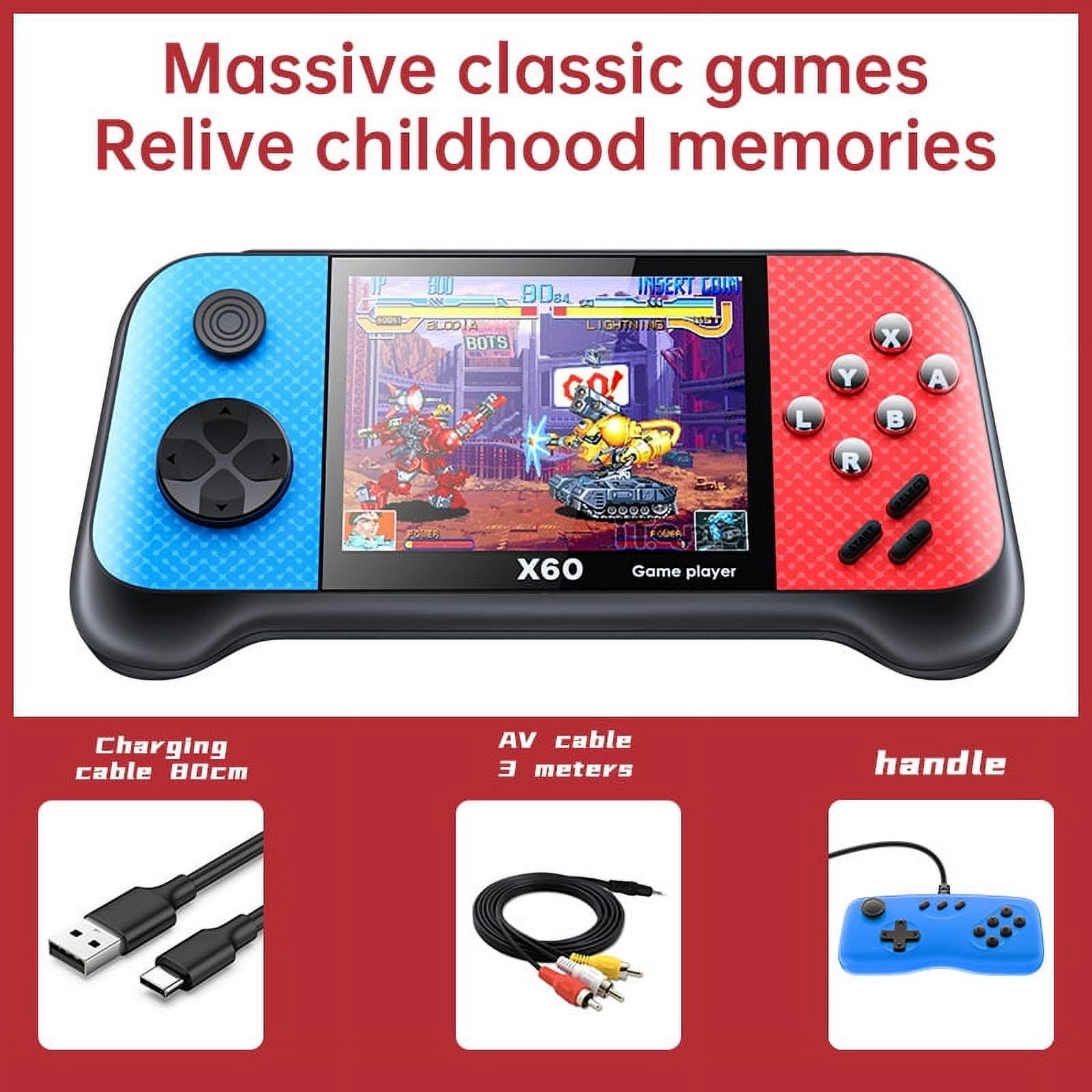 Retro Video Game X60 Classic Gba Arcade Game Console Single Handle Red ...
