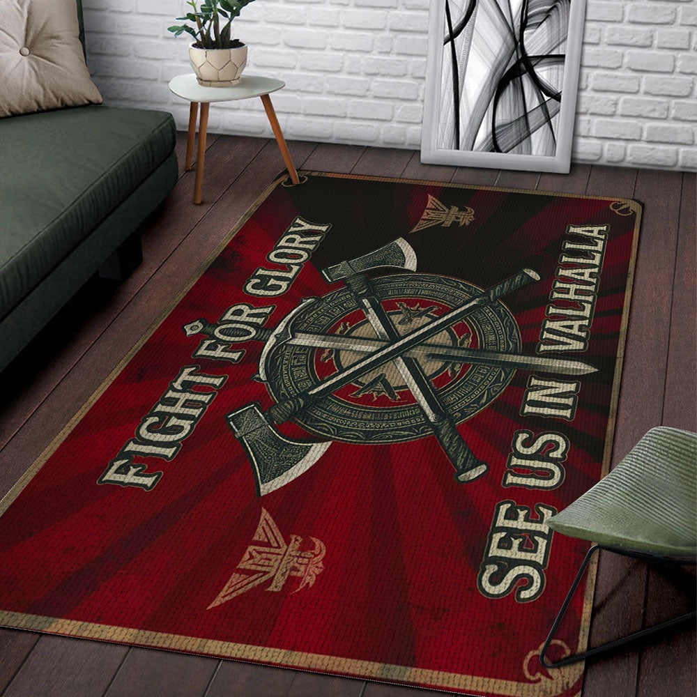 Retro Viking Carpet, Retro Mysterious Raven Boho Tarot Witchcraft Floor ...