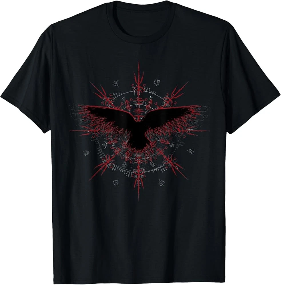 Retro Viking Symbol - Nordic Raven - Rune Celtic Symbol T-Shirt ...