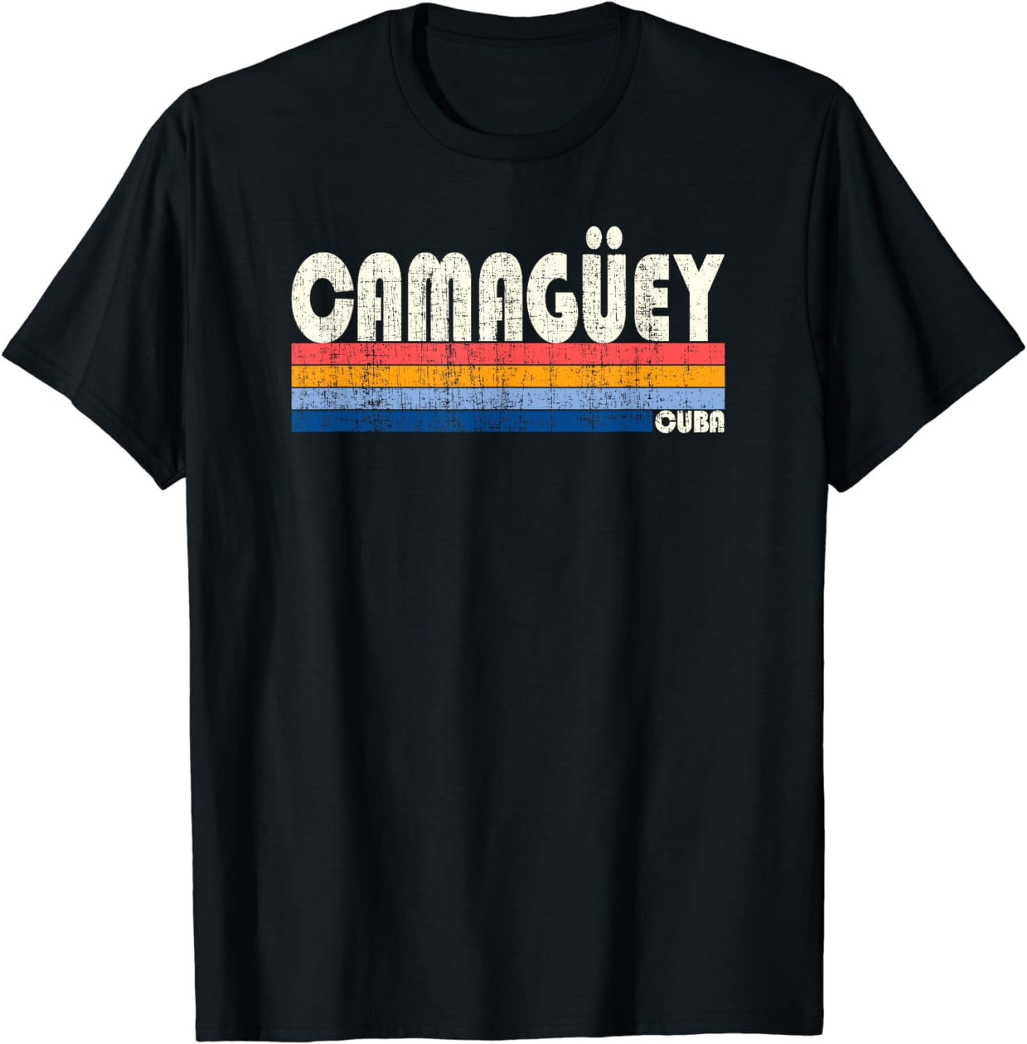 Retro Vintage 70s 80s Style Camagüey, Cuba T-Shirt - Walmart.com