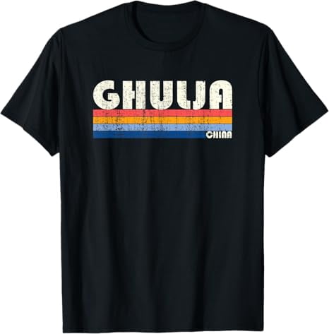Retro Vintage 70s 80s Style Ghulja, China T-Shirt - Walmart.com
