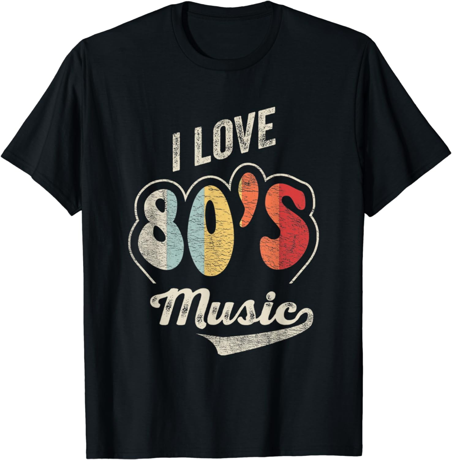 Retro Vintage 80's Music Shirt I Love 80s Music 80s Bands T-Shirt ...