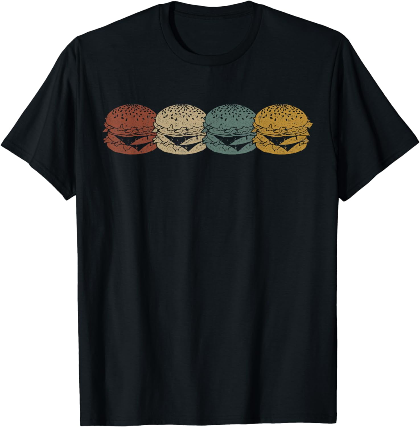 Retro Vintage Cheeseburger Costume Hamburger Lovers T-Shirt - Walmart.com