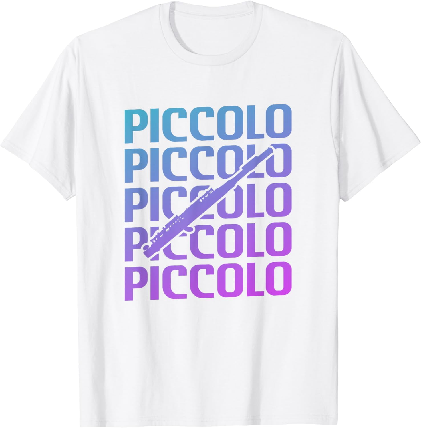 Retro Vintage Classic Piccolo Player Instrument T-Shirt - Walmart.com