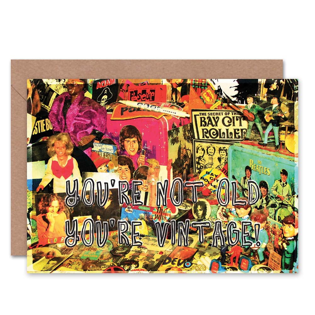 Retro Vintage Collage Birthday 1960'S Greetings Card Plus Envelope ...