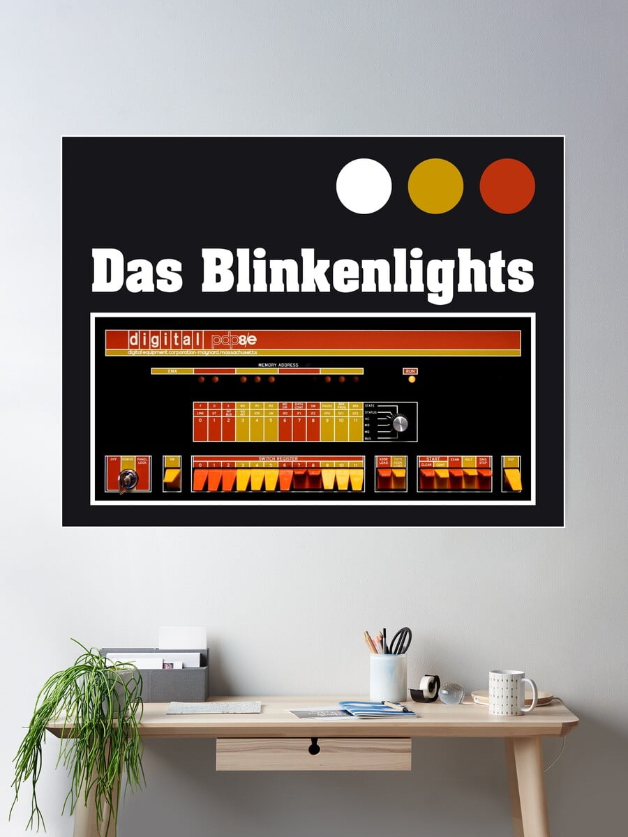 Retro Vintage Computer Â€“ Pdp-8 Â€“ Das Blinkenlights Poster Wall Art, Modern Wall Decor For ...