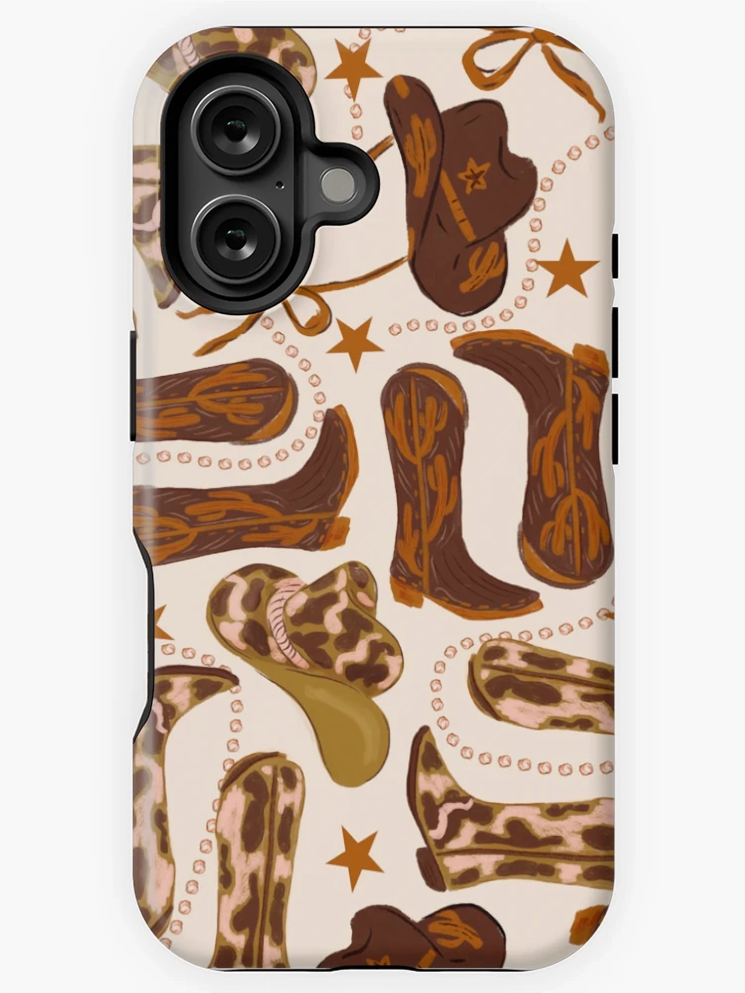 Retro Vintage Cowboy Boots Cowgirl Hats Southwestern Rustic iPhone Case ...