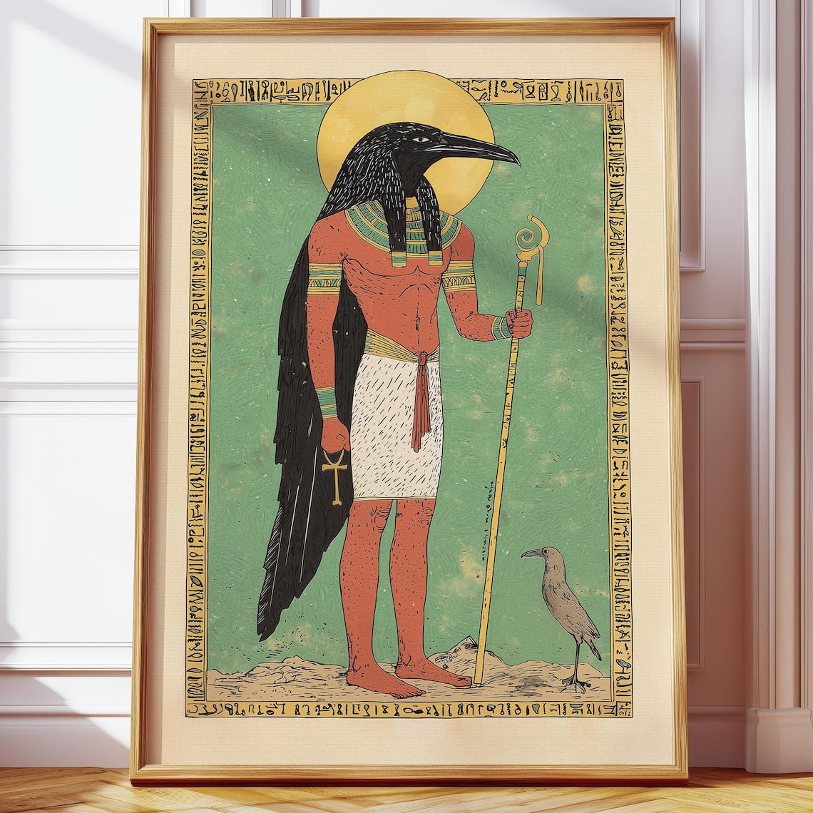 Retro Vintage Egyptian God Thoth Tarot Ancient Egyptian Decor Poster ...