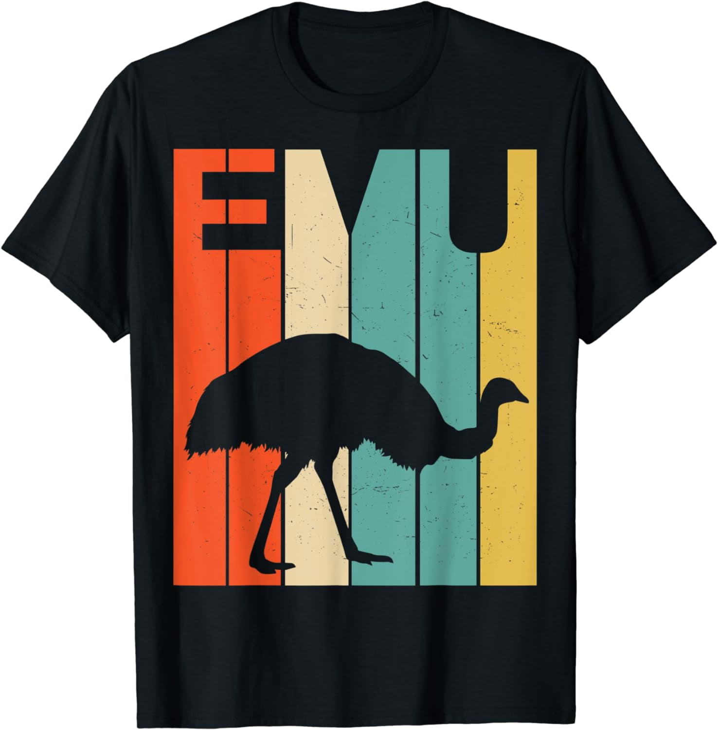 Retro Vintage Emu Silhouette Emu Lover Emu Owner T-Shirt - Walmart.com