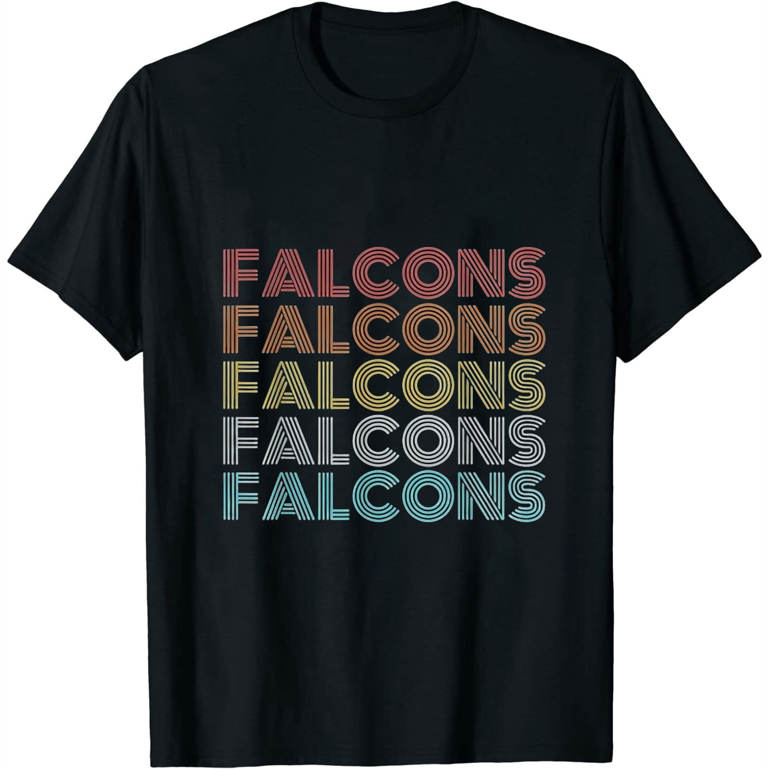 Retro Vintage Falcons Womens T-Shirt Black 2XL - Walmart.com