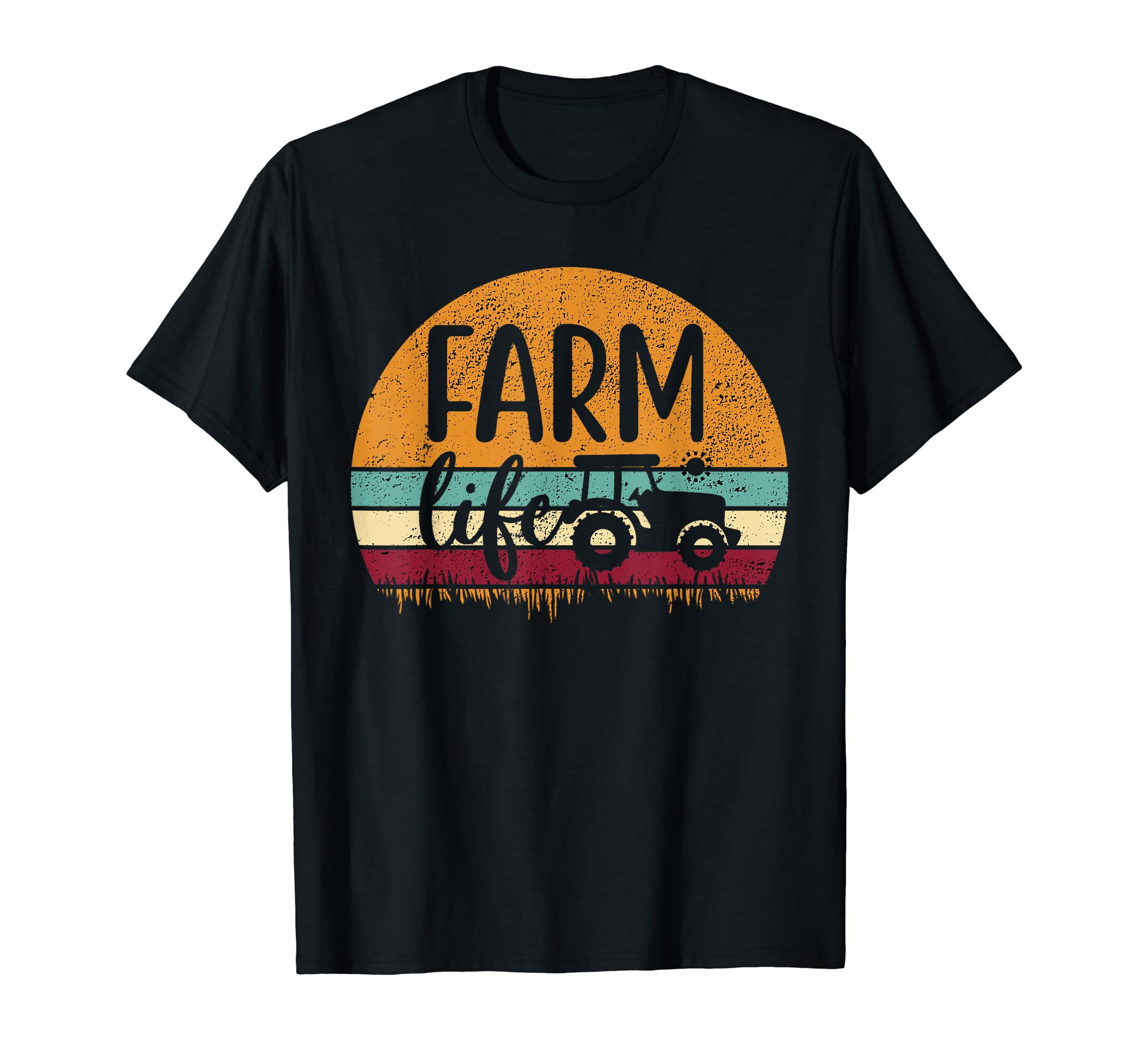 Retro Vintage Farm Life Farming Tractor Family Farmer Gift T-Shirt ...