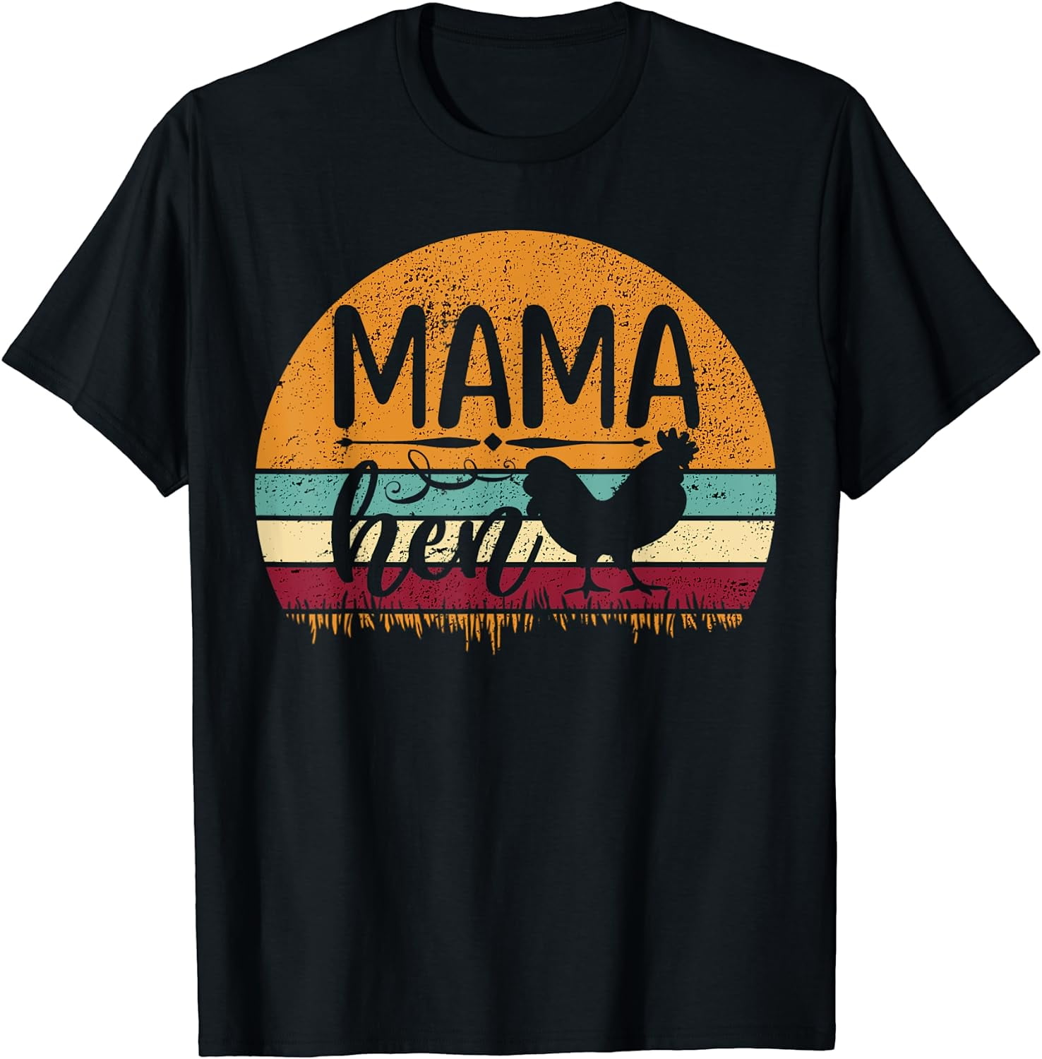 Retro Vintage Farm Mama Hen Chicken Farming Farmer Gift T-Shirt ...