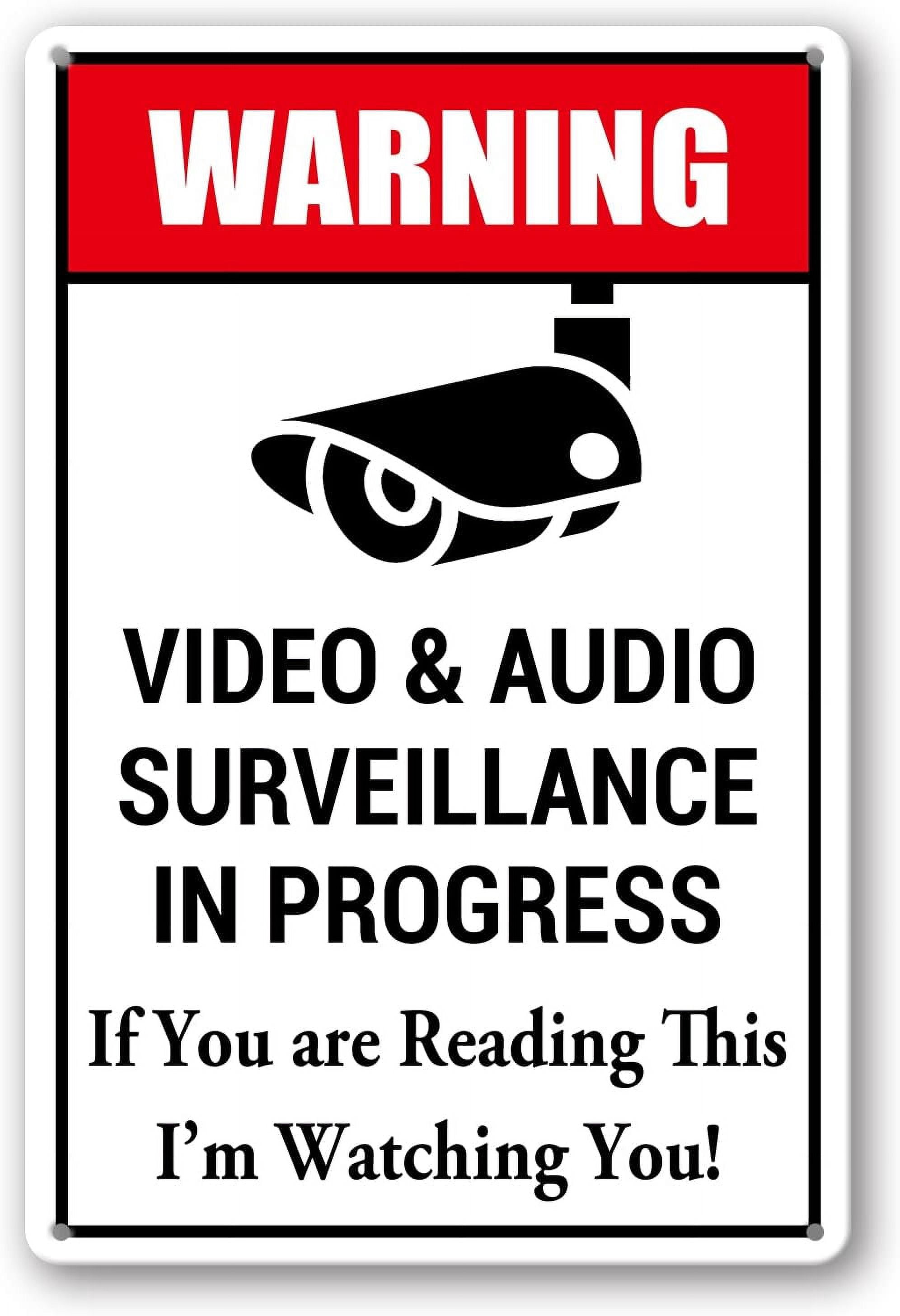 Retro Vintage Funny 8"x12" warning monitor Metal Aluminum Sign Garage ...