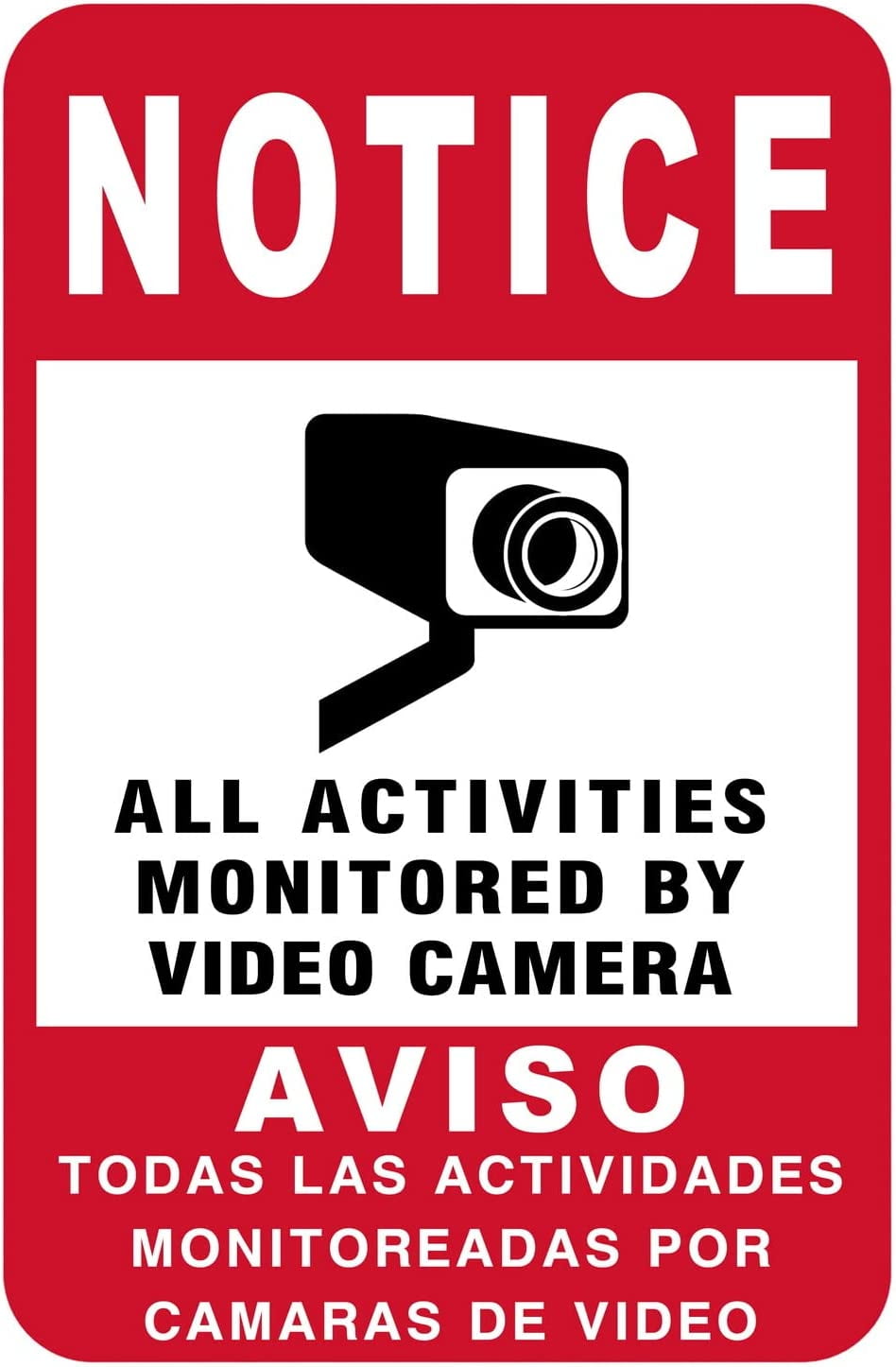 Retro Vintage Funny Metal Tin Sign 6"x8" Warning Attention Monitoring ...