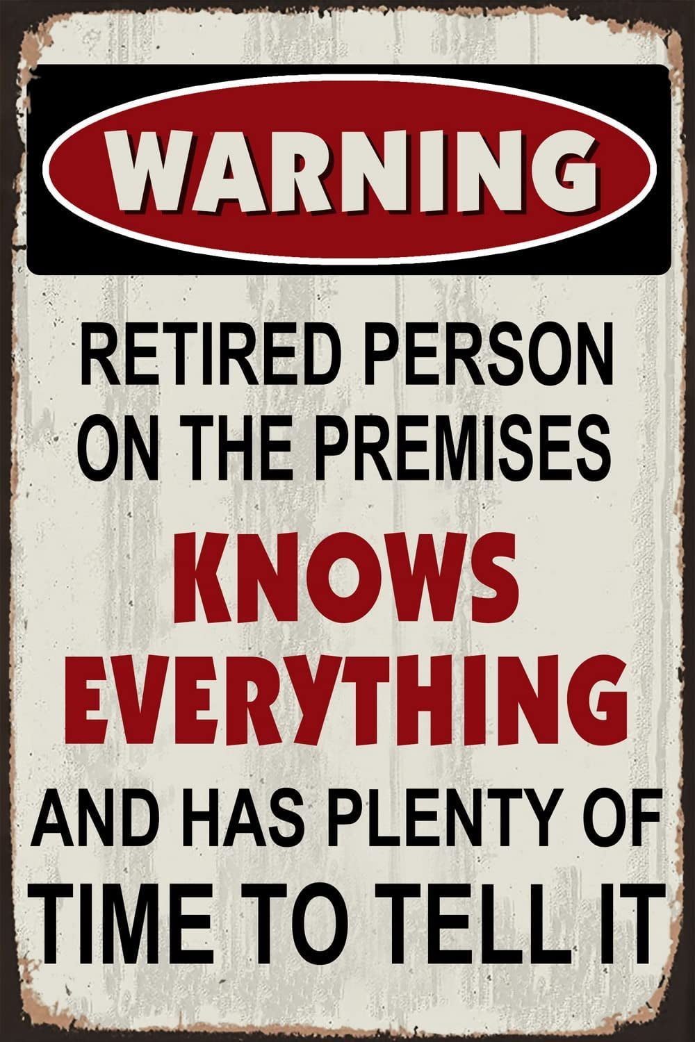 Retro Vintage Funny Metal Tin Sign 6"x8" Warning Attention Monitoring ...