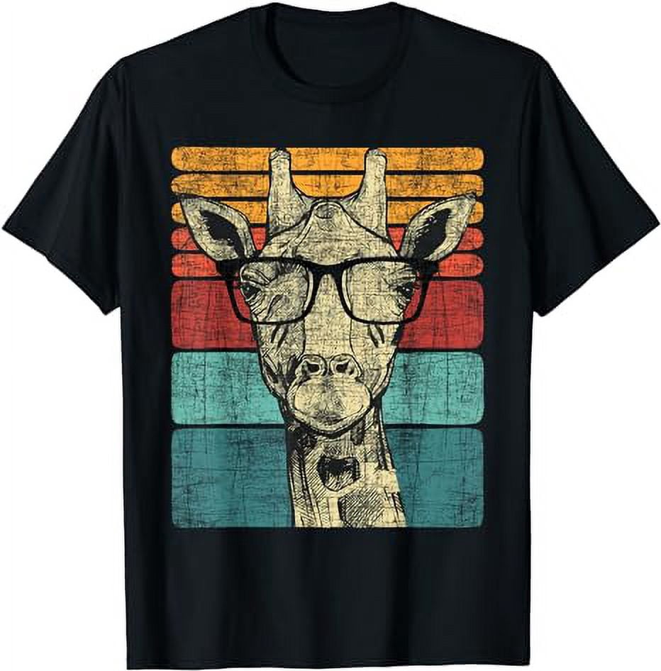 Retro Vintage Giraffe - Zoo Animal Lovers Safari Giraffes T-Shirt ...