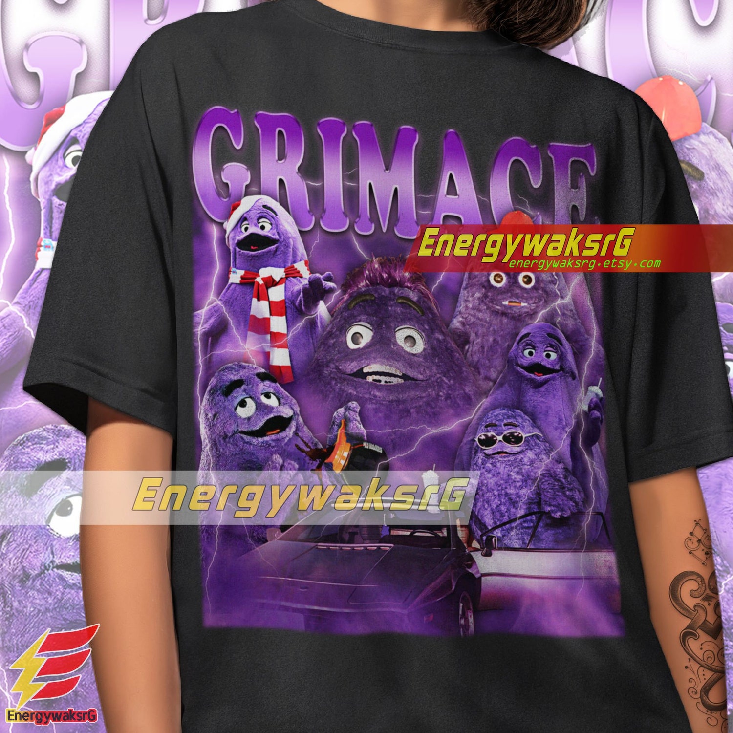 Retro Vintage Grimace Shake Shirt Funny Tik Tok Trend Meme, Grimace ...