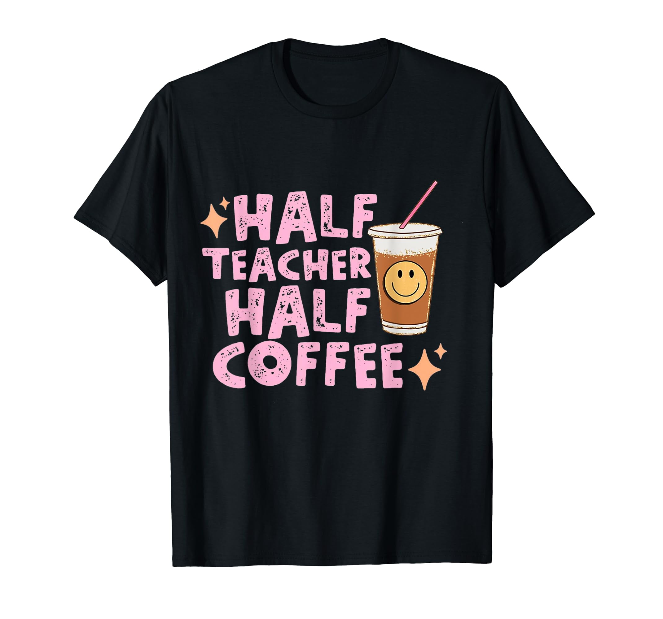 Retro Vintage Half Teacher Half Coffee Happy Teacher's Day T-Shirt ...