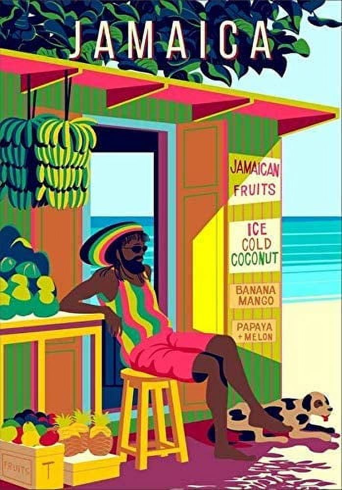 Retro Vintage Jamaica Landscape Traditional Beach Fruit Metal Tin Sign ...