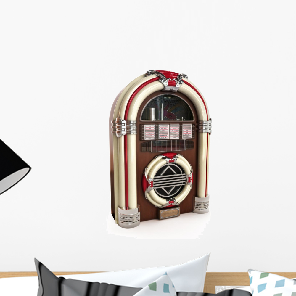 Retro Vintage Jukebox by Wallmonkeys Peel and Stick Graphic (18 in H x ...