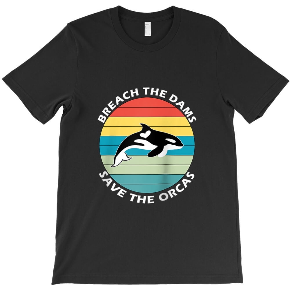Retro Vintage Killer Whale Funny Breach The Dams Save The Orcas H16034 ...
