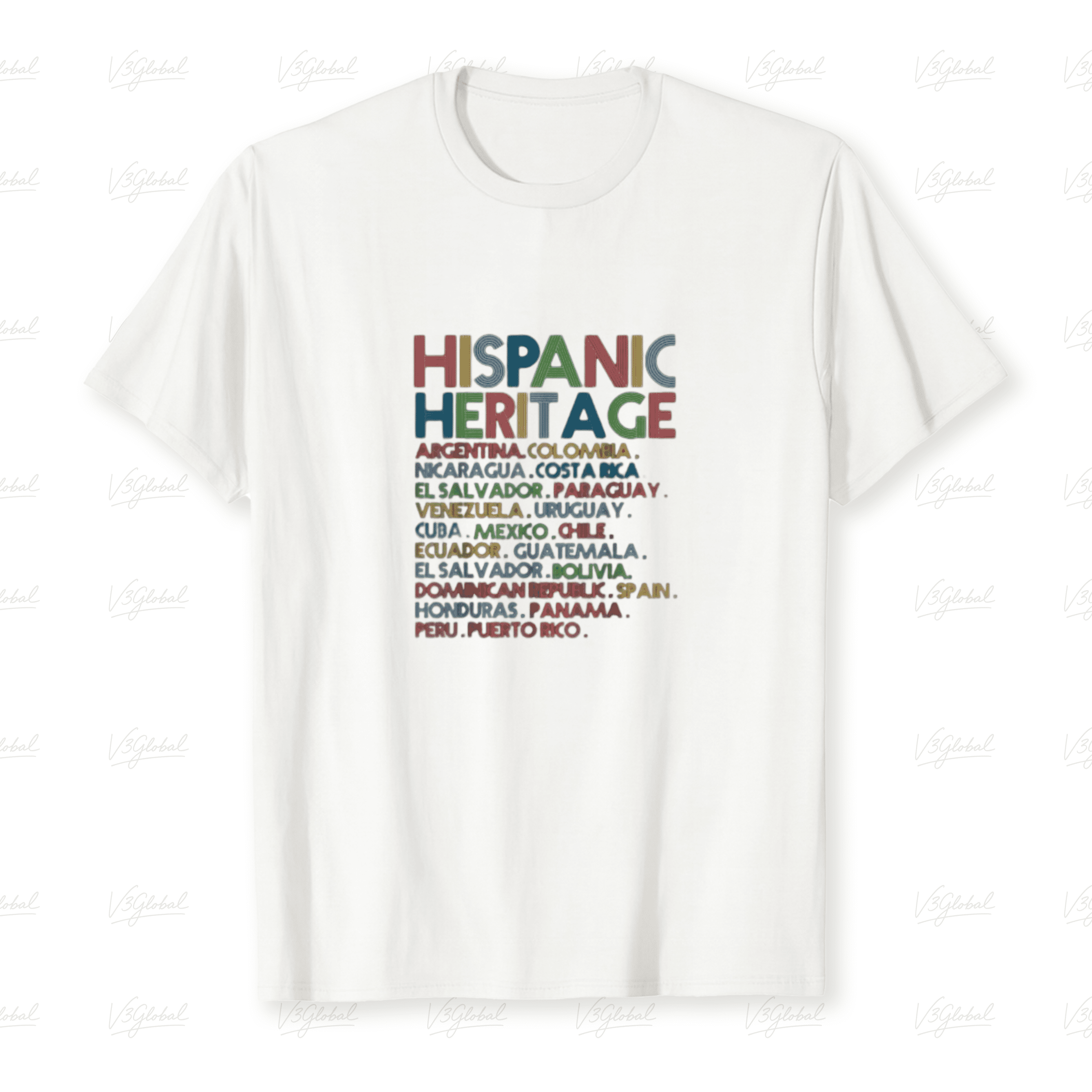 Retro Vintage Latino Countries Names for Hispanic Heritage Month Unisex ...