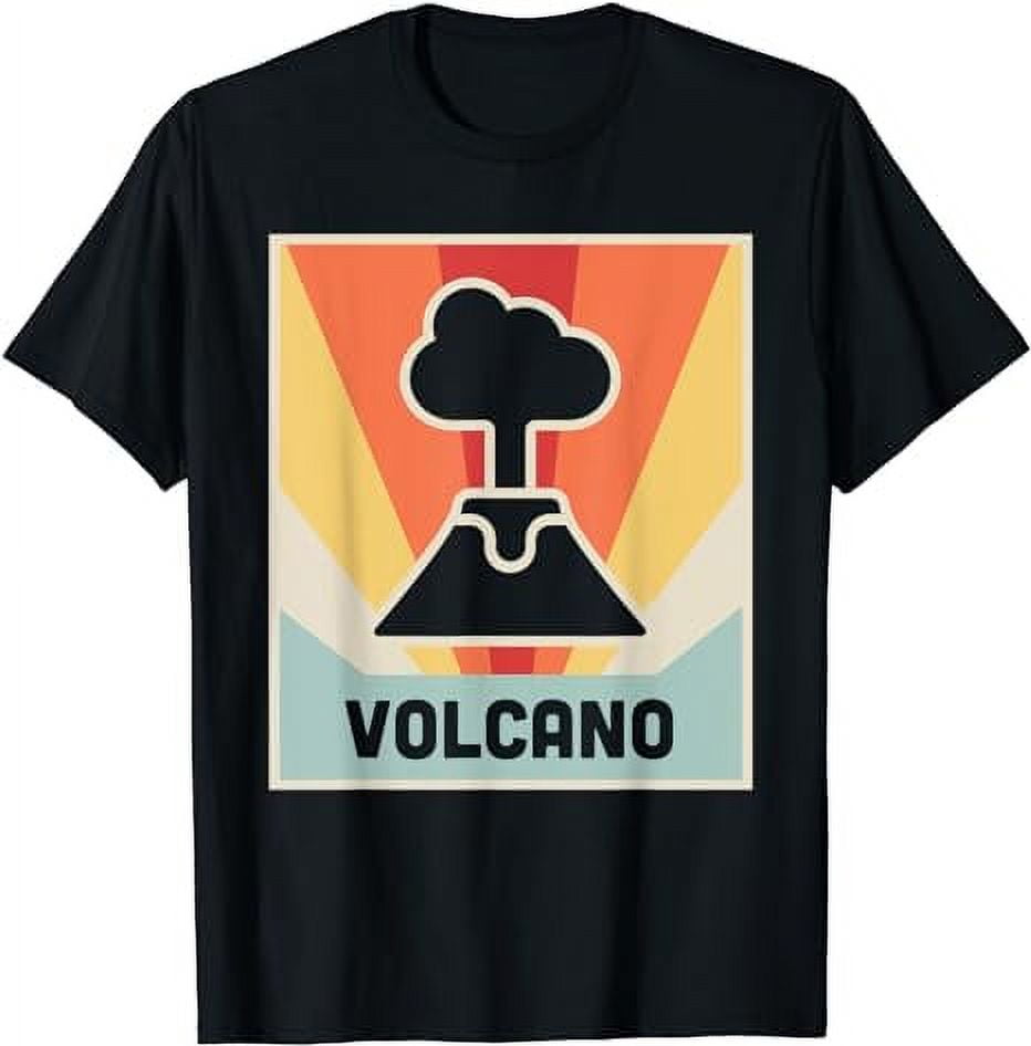 Retro Vintage Lava VOLCANO T-Shirt T-Shirt - Walmart.com