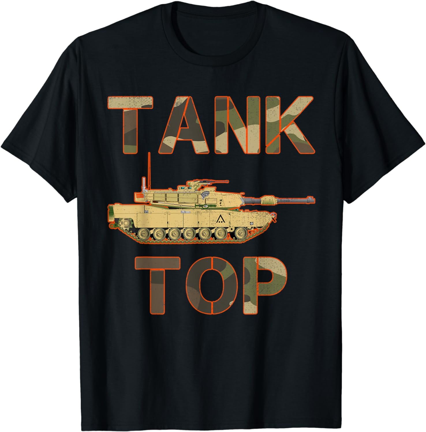 Retro Vintage M1 Abrams Tank Funny Sarcastic Military Pun T-Shirt ...