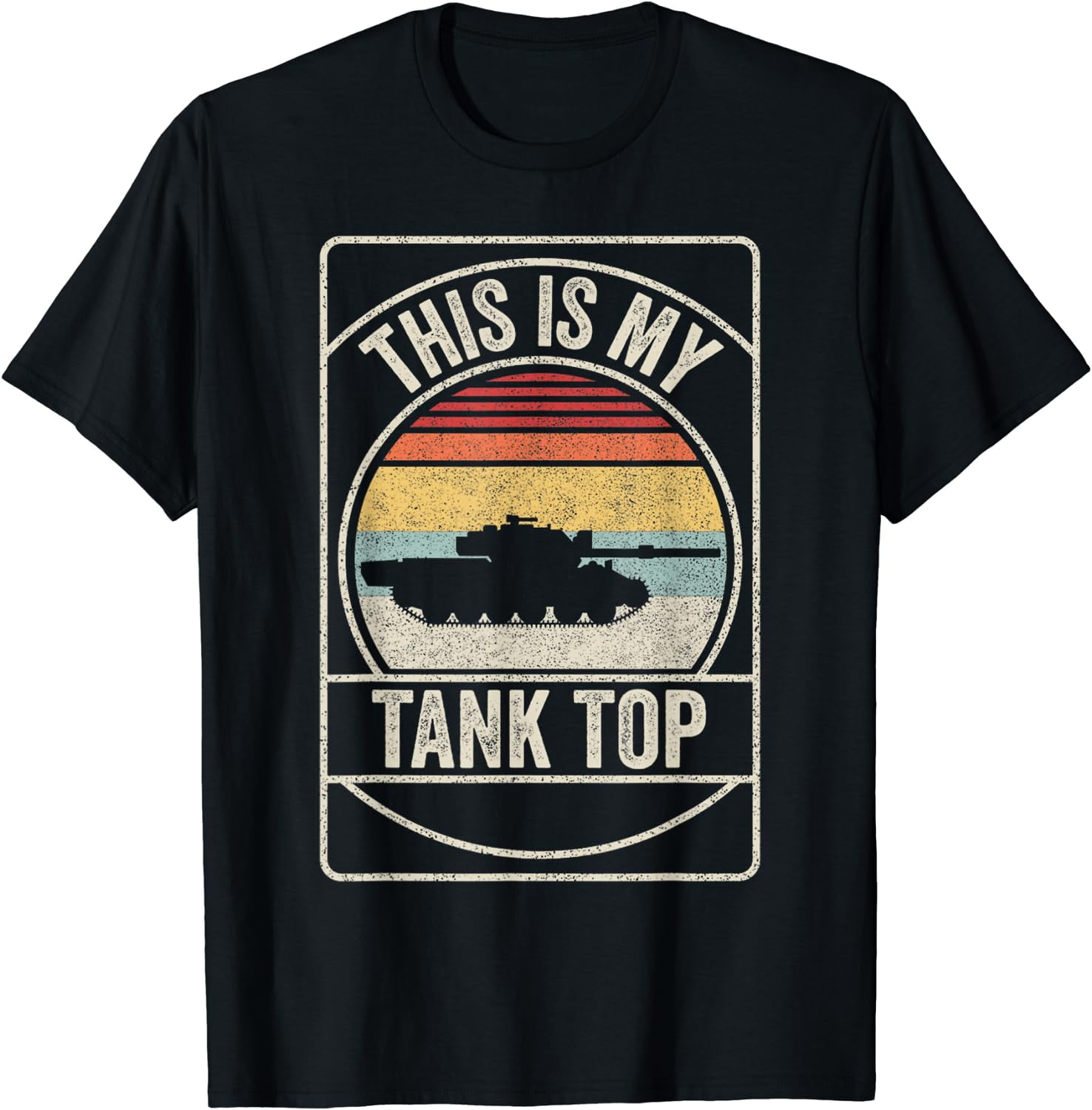 Retro Vintage M1 Abrams Tank Funny Sarcastic Military Pun T-Shirt ...
