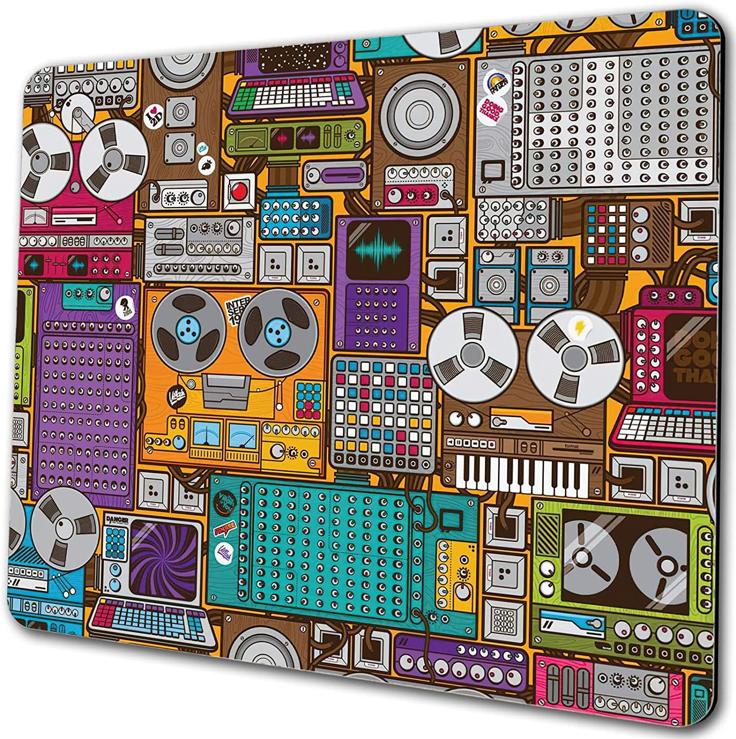 Retro Vintage Music Mouse Pad Design Vinyl Record Gaming Mousepad Non ...